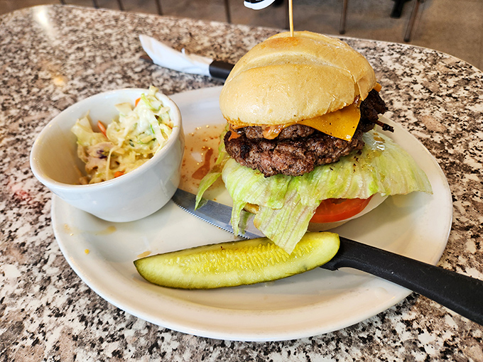 This isn't just a cheeseburger&mdash;it's a hand-formed masterpiece of beef, cheese, and fresh toppings that makes fast food weep with inadequacy.