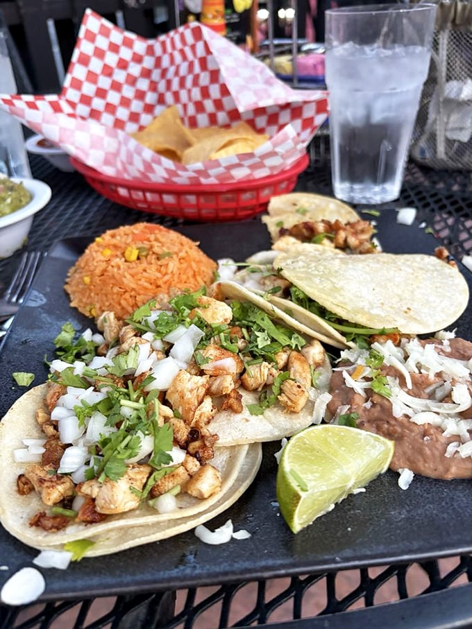 Street tacos done right&mdash;simple, authentic, and adorned with just enough cilantro and onion to make your taste buds stand at attention.
