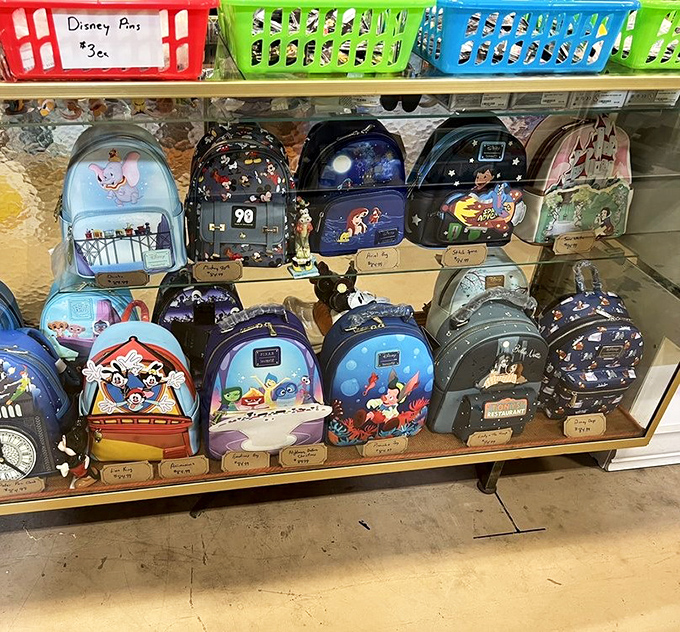 Disney backpack heaven for collectors and parents alike. Each one carries not just Disney characters but the promise of childhood wonder at a fraction of theme park prices.