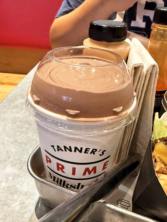 A milkshake thick enough to require serious straw commitment. The perfect creamy companion to cut through the richness of prime beef.