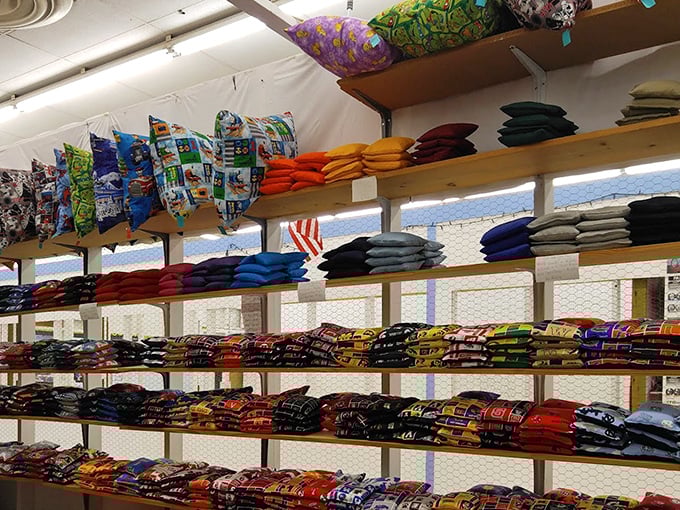NASCAR nation represented in fabric form! These colorful pillows and racing memorabilia let fans take their passion home.