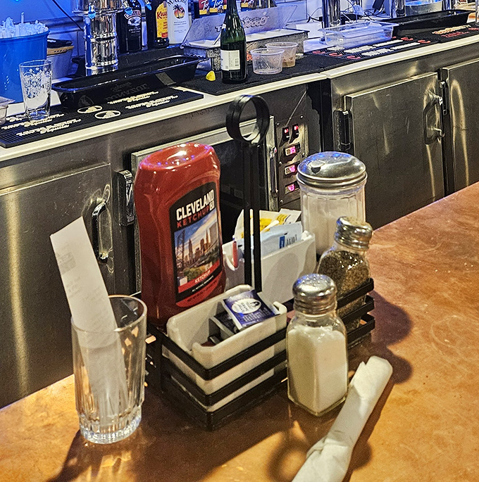 The condiment caddy&mdash;that humble table sentinel ensuring your breakfast potatoes never suffer the indignity of insufficient ketchup or salt.