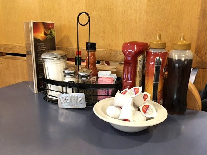 The condiment caddy&mdash;that unsung hero of personalization, allowing you to doctor your meal to perfection without a medical license.