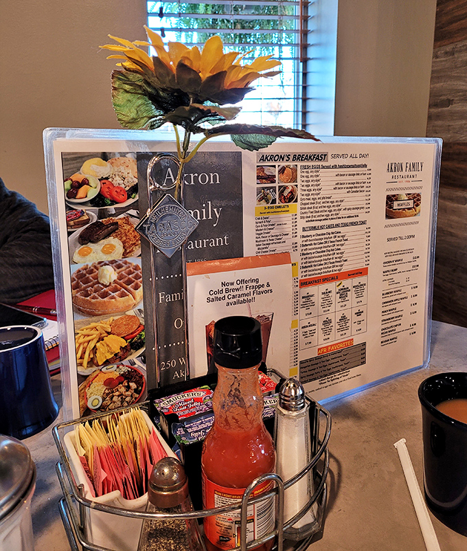 Every condiment caddy tells a story&mdash;this one speaks of meals enhanced by hot sauce, sweetened by jelly packets, and seasoned to perfection.
