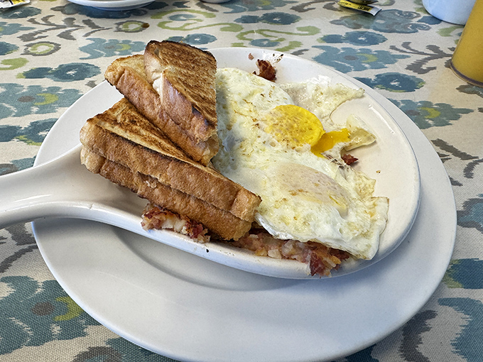 That corned beef hash skillet looks like it could solve most of life's problems before noon.