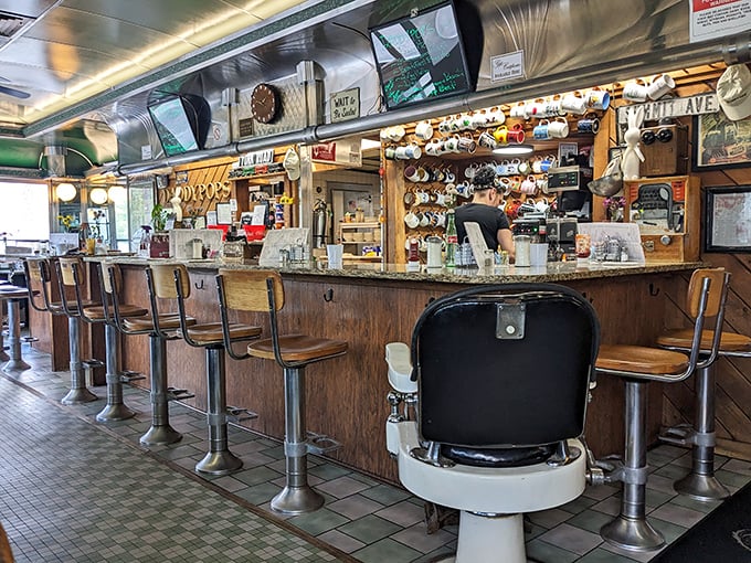 The counter seats are where the real action happens &ndash; front row tickets to the breakfast show.