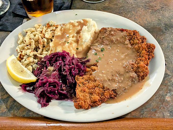 This country-fried delight with red cabbage and homemade gravy proves Beck's land offerings are just as impressive as their seafood. Comfort food, elevated.