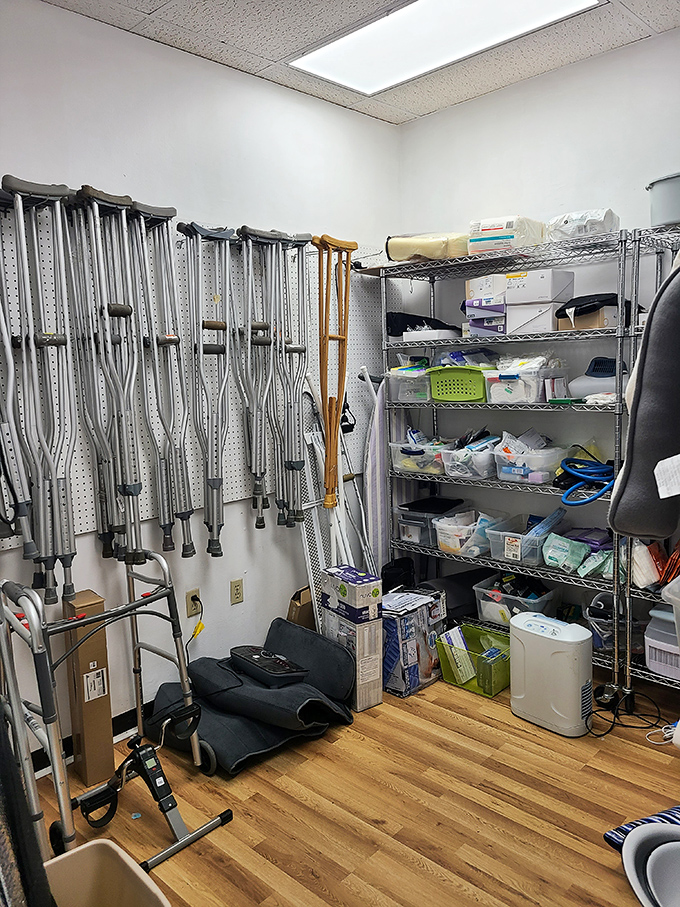 The medical supply corner&mdash;where crutches, walkers, and mobility aids offer affordable solutions when life throws unexpected curveballs your way.