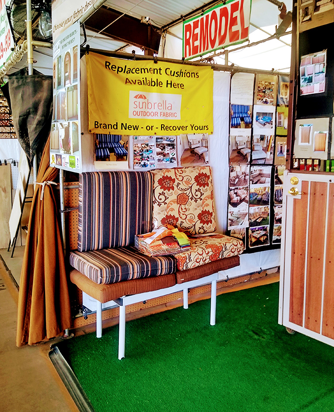 Cushion replacement heaven for anyone whose patio furniture has seen better days. Sunbrella fabrics laugh in the face of Arizona's relentless sunshine.