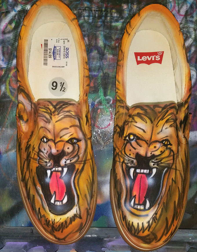 These tiger-faced slip-ons aren't just shoes&mdash;they're conversation starters that roar "my personality extends all the way to my feet."