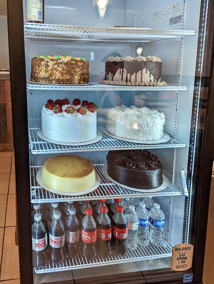 The dessert case &ndash; where willpower goes to die. These cakes aren't just desserts, they're edible works of art worth saving room for.