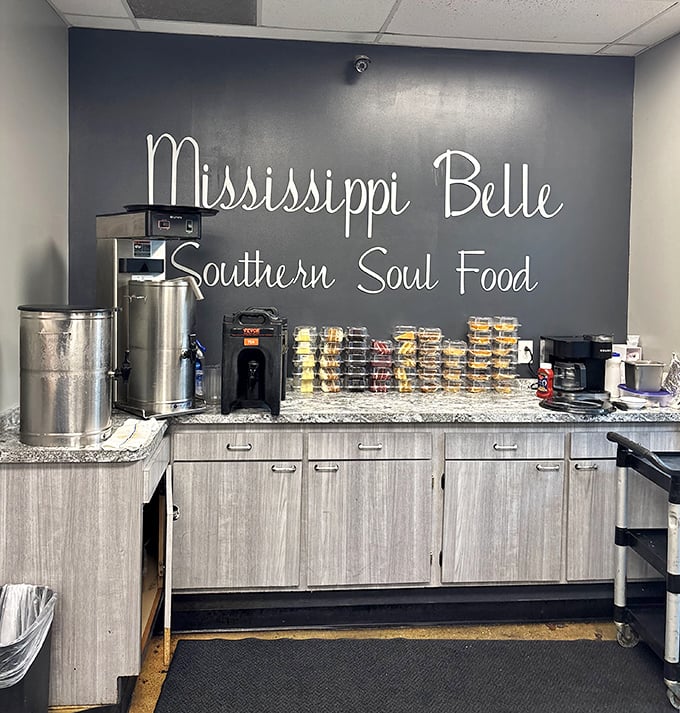 The dessert station stands ready for the inevitable moment when you think you can't eat another bite&mdash;and then somehow find room.