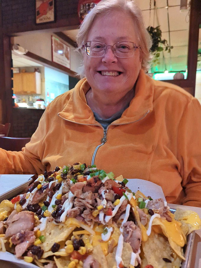 Loaded nachos that could feed a small army&mdash;or one very determined BBQ enthusiast. A mountain of toppings that makes sharing optional.