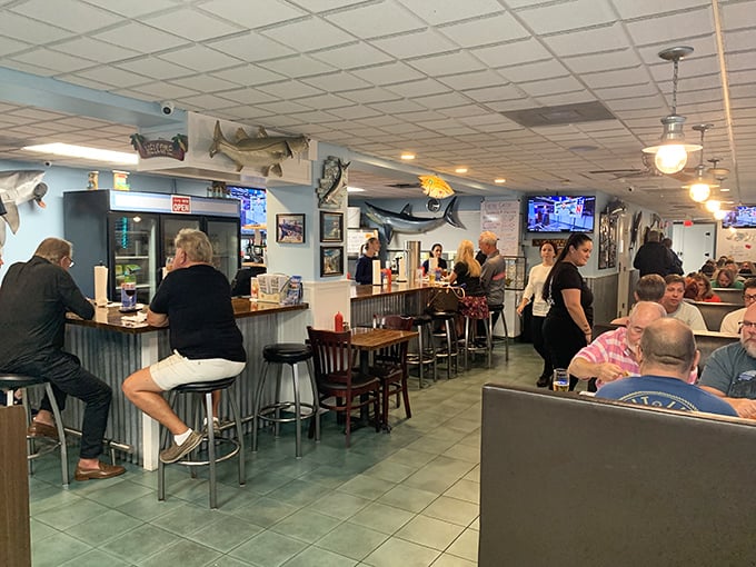 Every table tells a story of satisfied diners who came hungry and left planning their next visit.