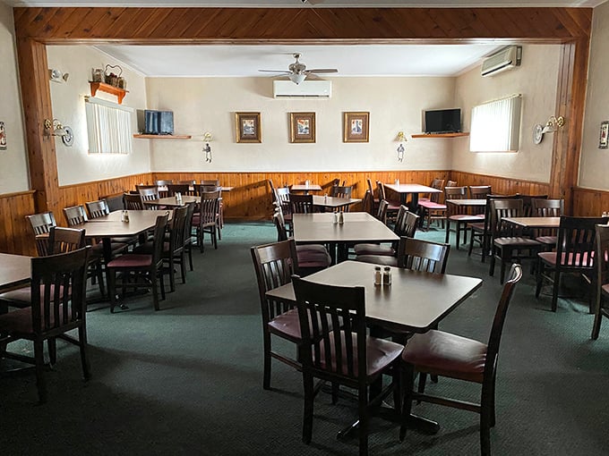 The dining room offers a brighter, family-friendly alternative to the bar area &ndash; perfect for Sunday dinners with the whole crew.