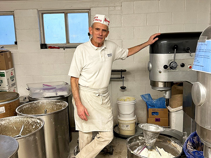 The maestro and his mixer&mdash;where every batch begins its journey from humble ingredients to hometown legend.
