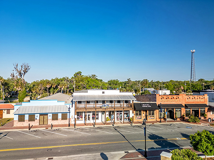 Crystal River's historic downtown invites leisurely exploration – where two-story charm and ample parking create the unicorn of shopping experiences.