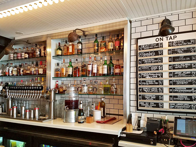 The tap list board isn't just a menu&mdash;it's a roadmap to happiness, with each beer offering a different route to get there.