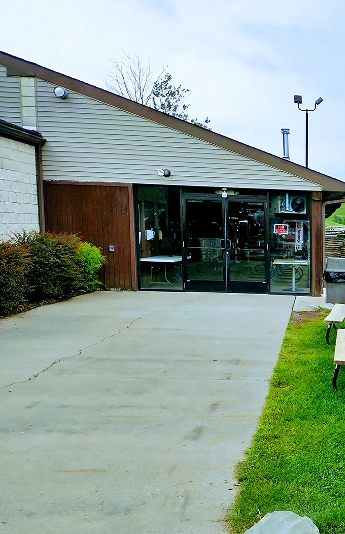 The entrance beckons with promises of cool comfort on hot days. Some doors lead to adventure; this one leads to bliss.