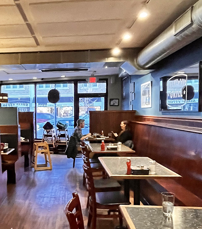 Where booths become conference rooms for coffee-fueled conversations. Some of life's best decisions have been made over these tables.