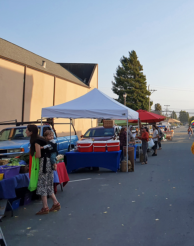The farmers market transforms Fortuna's streets into a community living room where produce isn't just fresh&mdash;it's practically introduced by name.