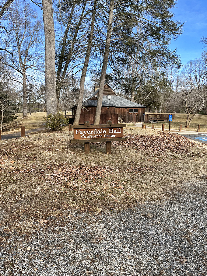 Fayerdale Hall stands as a testament to rustic architecture, where conferences somehow feel less corporate and more like summer camp reunions.