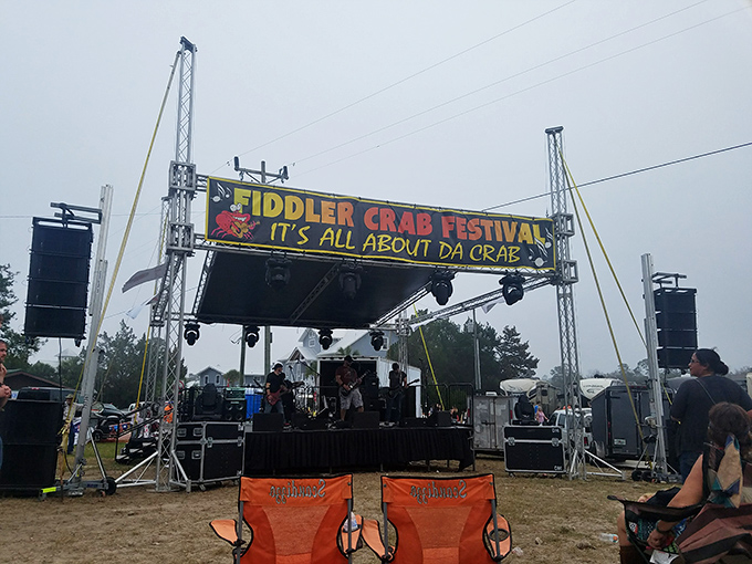 The Fiddler Crab Festival stage awaits musicians who'll serenade crowds celebrating these tiny crustaceans with outsized Florida enthusiasm.