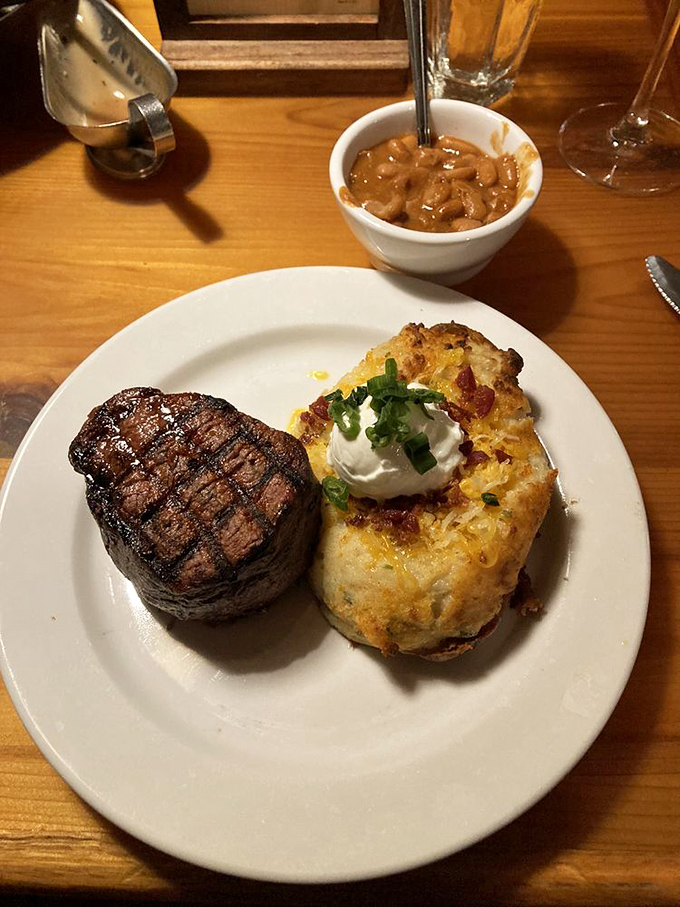 Filet mignon standing tall beside a loaded baked potato&mdash;the Fred Astaire and Ginger Rogers of steakhouse duets.