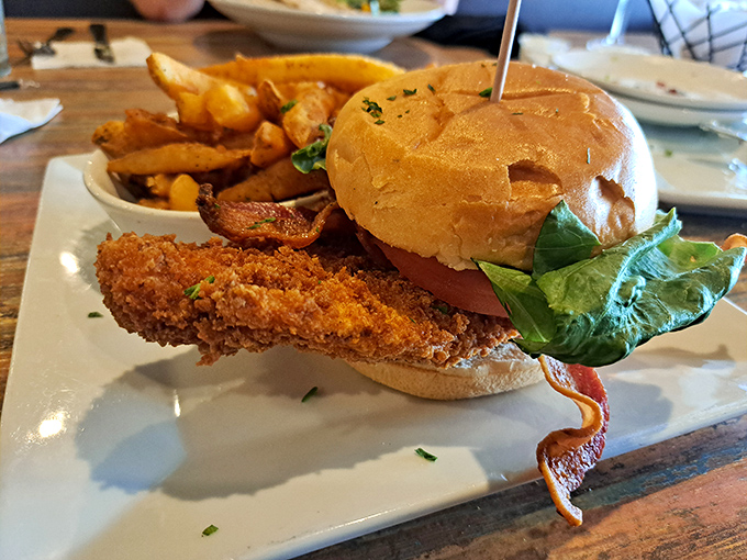 A fish sandwich that could convert even the most devoted landlubber into a seafood evangelist overnight.