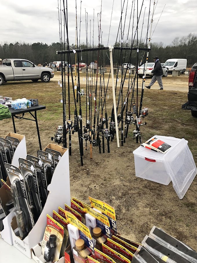 The angler's corner&mdash;where fishing stories begin. These rods stand ready for their next adventure on South Carolina's lakes and streams.