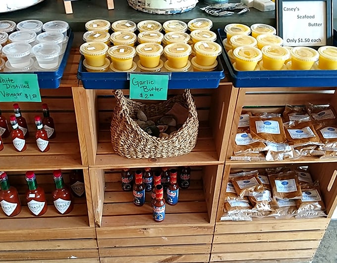 Homemade condiments lined up like soldiers ready for duty. That garlic butter isn't just a condiment&mdash;it's liquid gold that transforms everything it touches.
