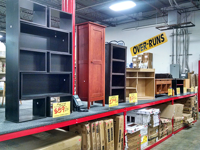 Furniture that won't require a second mortgage. That cherry-finished cabinet would cost triple elsewhere, without the satisfaction of scoring a deal.