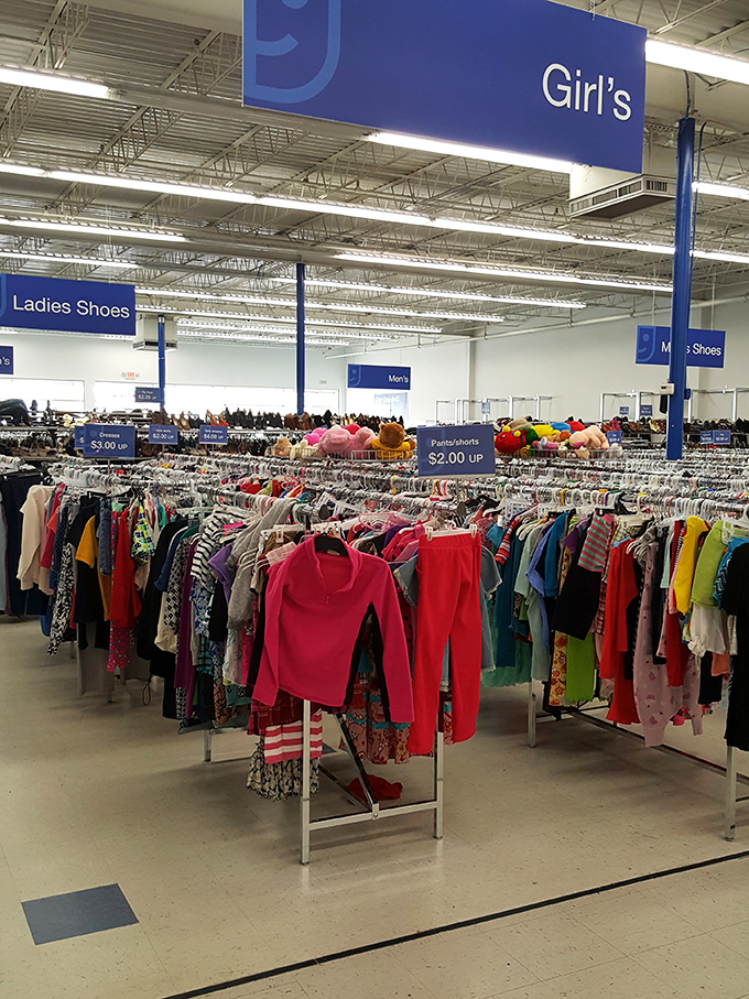 The girls' section bursts with color and possibility, where parents can afford to say "yes" more often than "maybe next time."