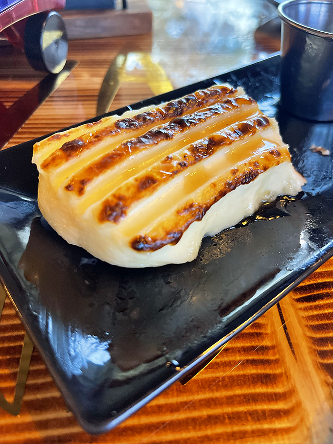 This isn't just cheese&mdash;it's a masterclass in the art of grilling dairy. Those char marks deserve their own appreciation society.