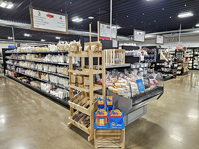 Grocery aisles that remind you food doesn't have to come from massive warehouses to be wonderful—sometimes smaller really is better.