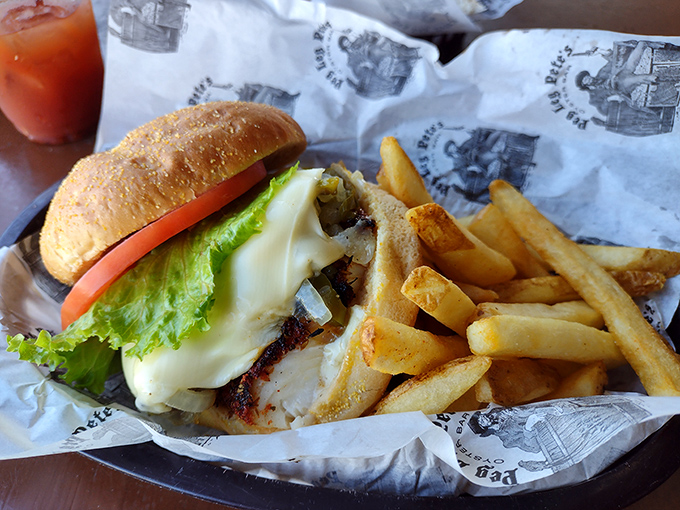 This grouper sandwich doesn't just satisfy hunger&mdash;it creates cravings. The fish is so fresh it was practically taking selfies on the boat this morning.