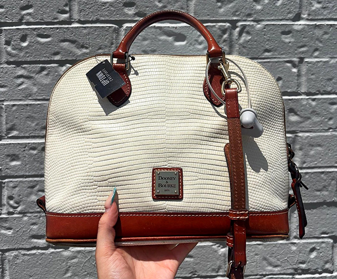That moment when you spot a pristine Dooney & Bourke for a fraction of retail &ndash; and realize you've officially joined the ranks of thrift store champions.