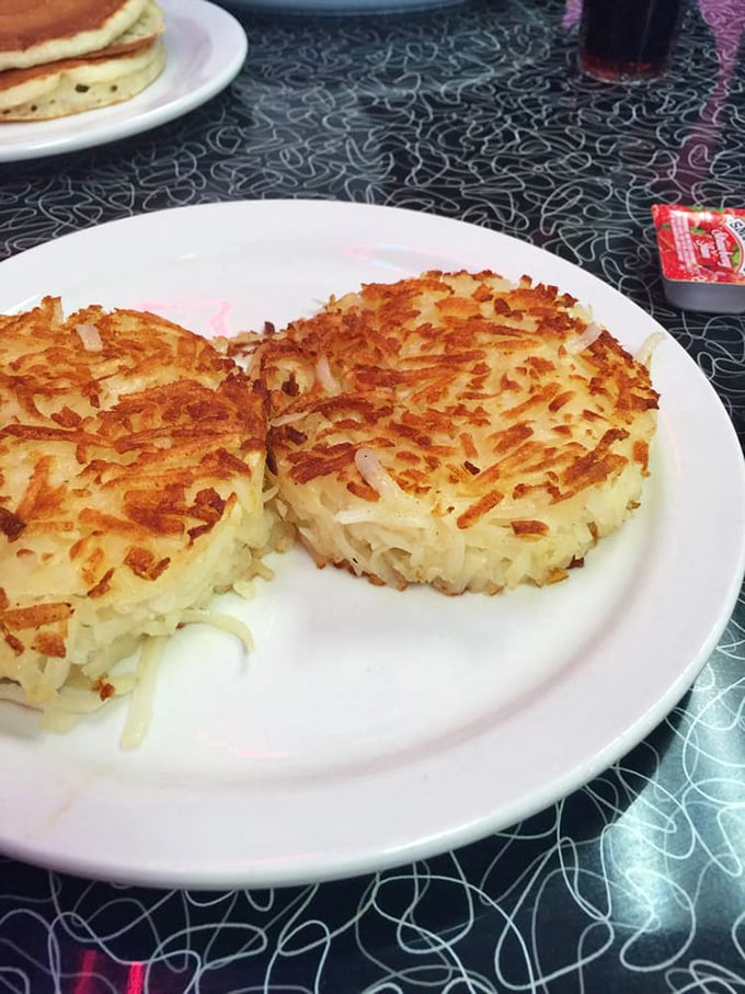 Hash browns with the perfect crisp-to-tender ratio. These golden discs of potato perfection have clearly earned their place on the breakfast honor roll.