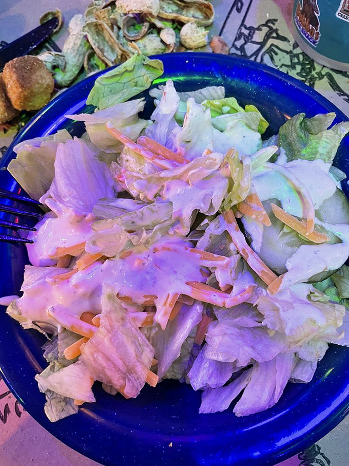 A house salad that doesn't apologize for being a salad. Fresh, crisp, and colorful&mdash;the perfect supporting actor to the star attractions on the menu.