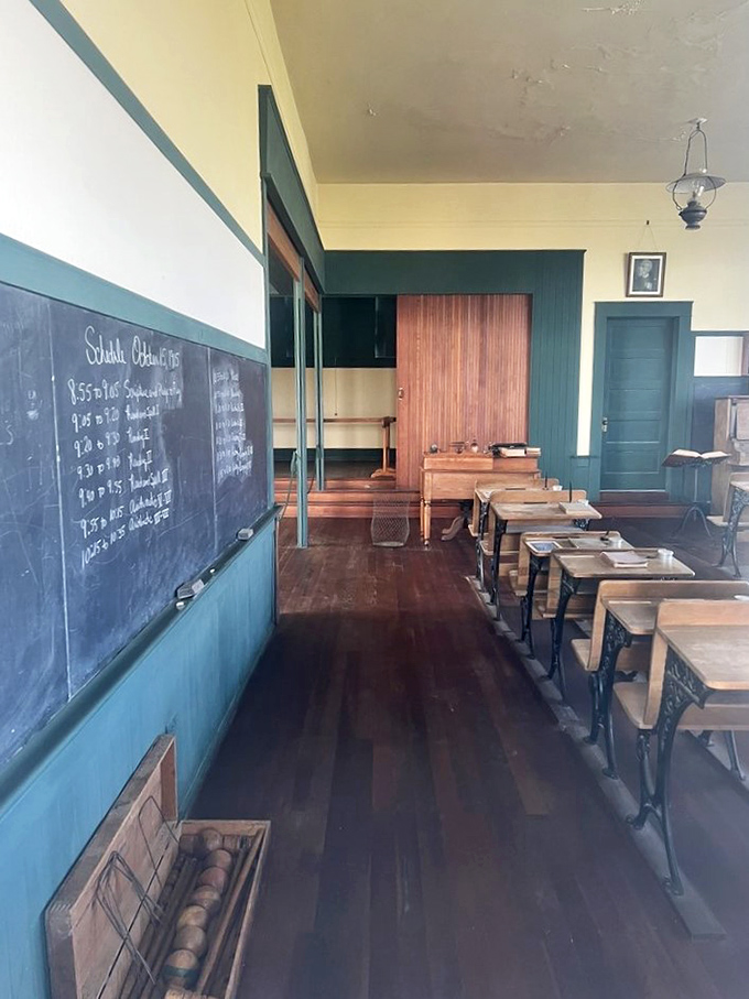 Time stands still in the schoolhouse where young minds once absorbed lessons that went far beyond reading, writing, and arithmetic.