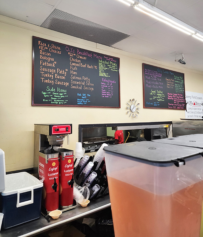 Chalkboard menus written by hand &ndash; the universal signal that you're about to experience food made by people, not corporations.