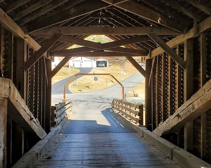 Sunlight streams through the wooden lattice, creating a cathedral-like atmosphere. Who needs stained glass when you have craftsmanship this divine?
