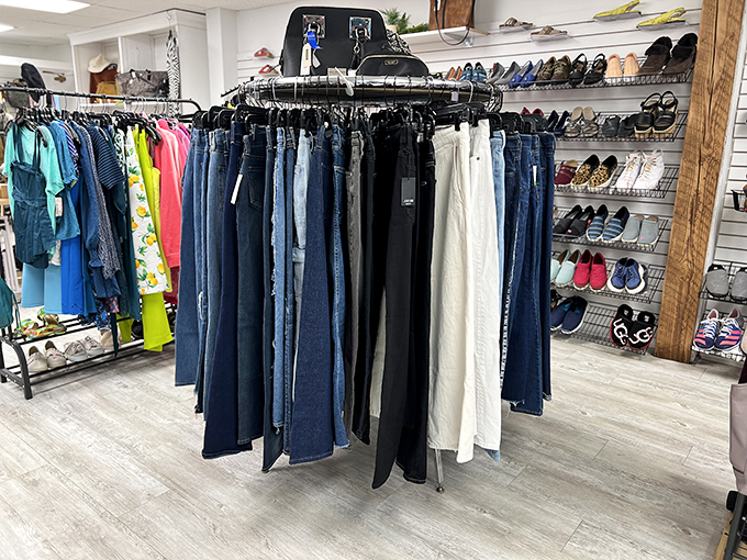 The denim selection rivals any department store, with every wash, cut, and size imaginable&mdash;jeans that have already done the hard work of breaking in.