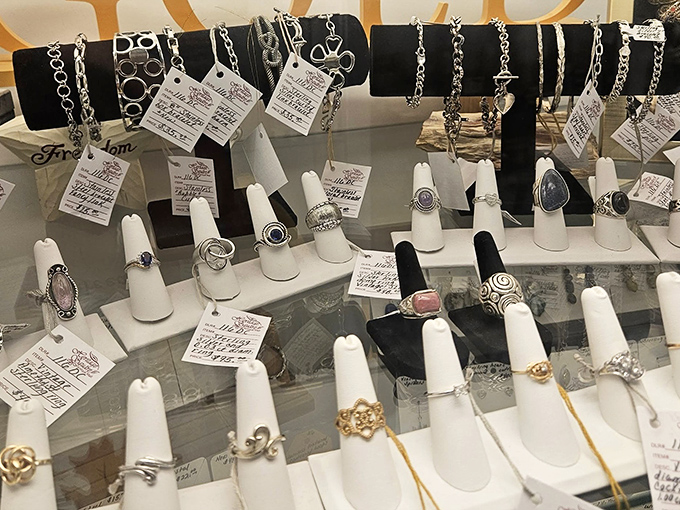 Vintage rings and bracelets waiting for their second act &ndash; jewelry that whispers stories of proms, anniversaries, and special occasions.