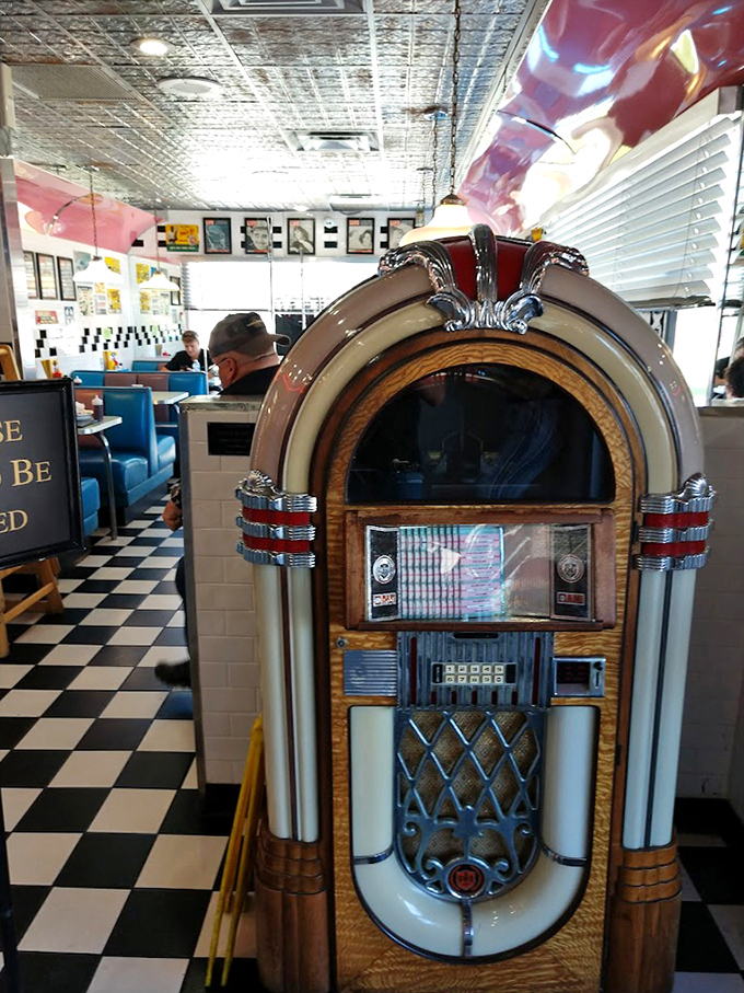 This isn't just any jukebox&mdash;it's a musical time machine. Drop in a quarter and suddenly your eggs taste better with a soundtrack of classic hits.