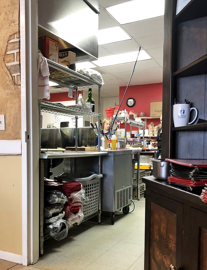 A glimpse into the kitchen sanctuary where the magic happens. Like peeking behind the curtain at the culinary wizard of Oz.