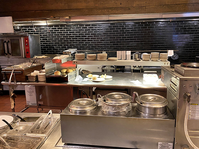 Behind the scenes, the kitchen maintains the same no-nonsense approach that's kept loyal customers returning for decades.
