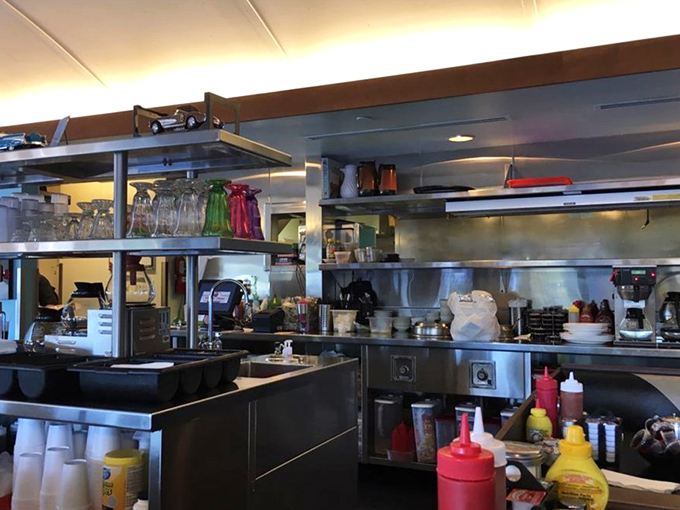 The kitchen&mdash;where breakfast magic happens with military precision and zero pretension. No foam or "essence" of anything here.