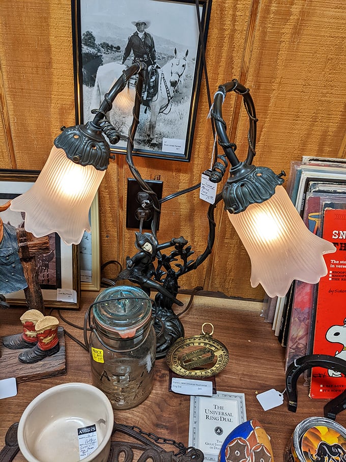 This art deco lamp could be the conversation piece your living room has been missing &ndash; illuminating history one soft glow at a time.