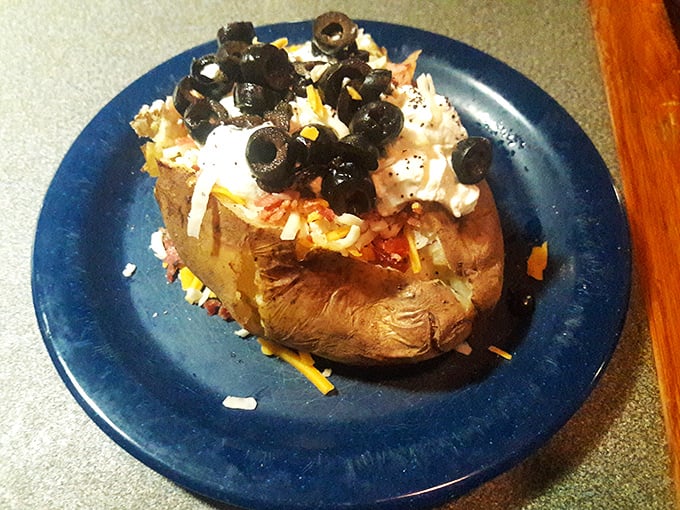 This loaded baked potato isn't just a side&mdash;it's a commitment, a relationship, a journey worth taking with every cheese-covered bite.